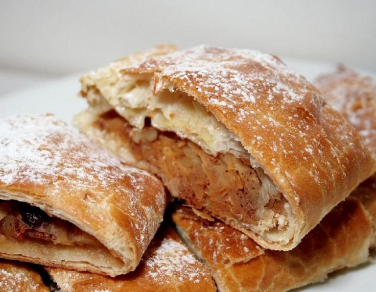 Strudel sencillo de manzana