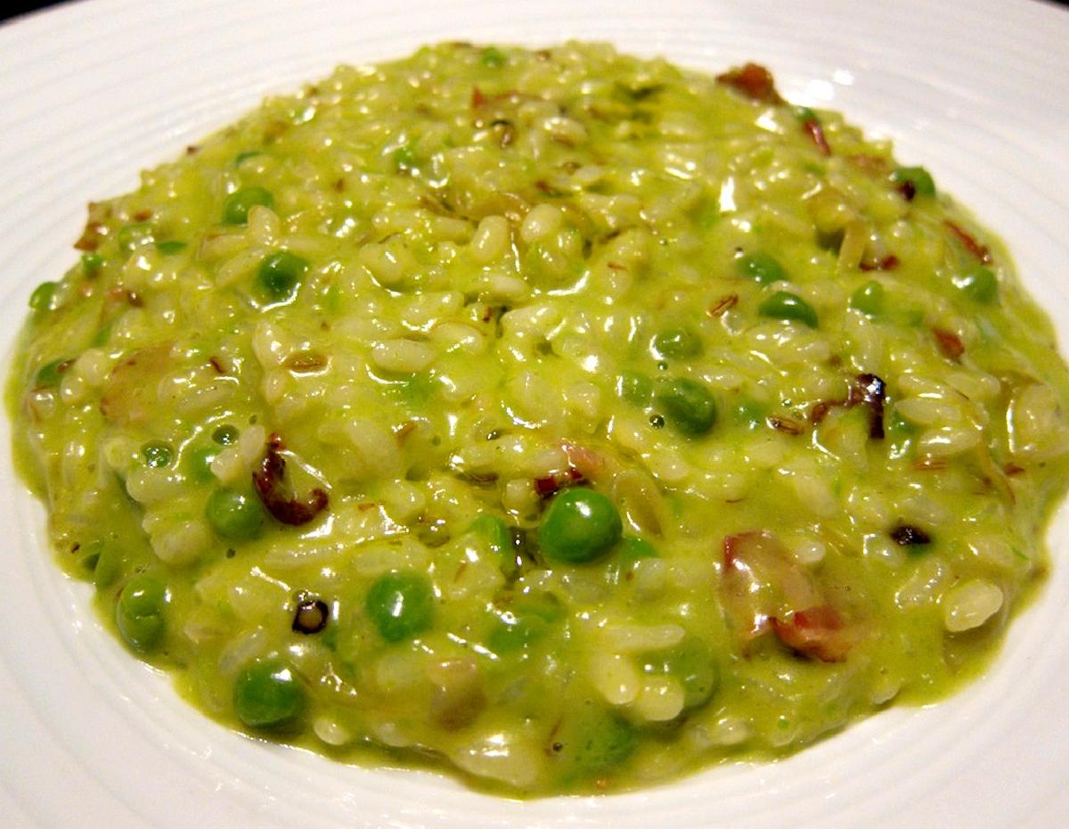 Guiso de arroz con arvejas y espárragos - Recetas saludables