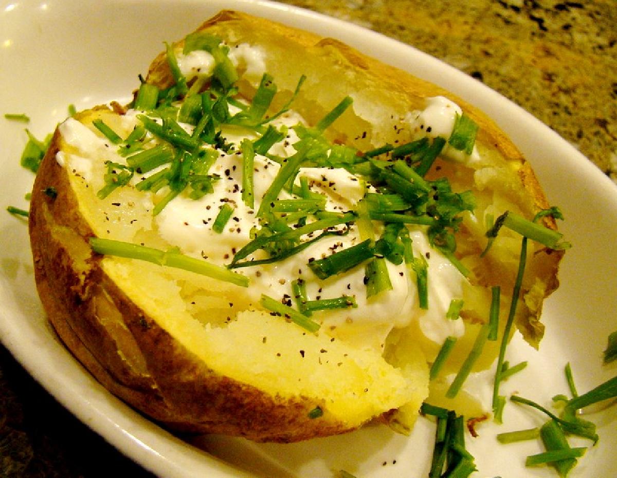 Papas rellenas con crema de espinaca - Recetas saludables